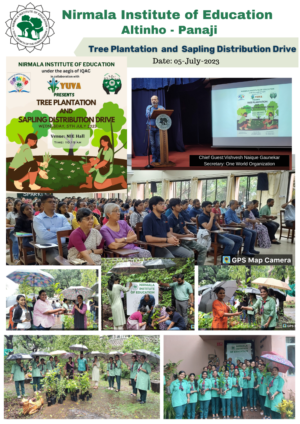 Tree Plantation and Sapling Distribution Drive July 2023 | Nirmala ...